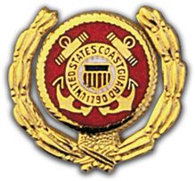 USCG with Wreath Pin - US Coast Guard Pins - PriorService.com