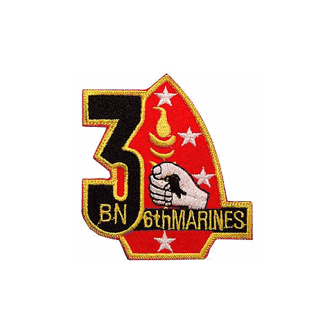 USMC 3rd Batallion 6th Marines 3 1/4" Patch - Marine Corp Patches ...