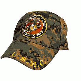 USMC Camo Embroidered Ball Cap - US Marine Corps Caps - PriorService.com