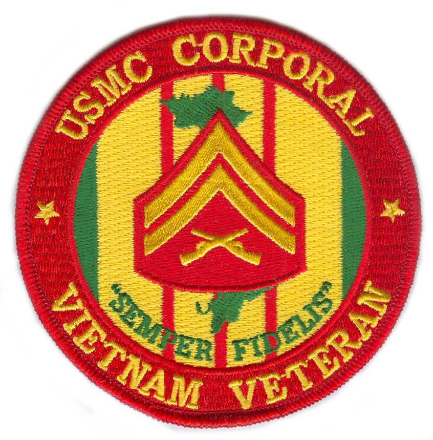 USMC Corporal Vietnam Veteran Patch - USMC Vietnam Veteran Rank Patches ...