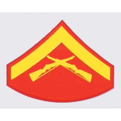 USMC E-3 Lance Corporal Decal - USMC Rank Decals - PriorService.com