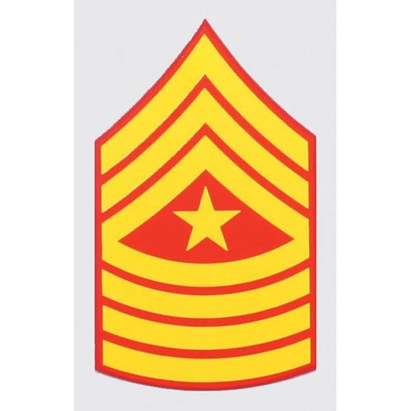 USMC E-9 Sgt. Major Decal - USMC Rank Decals - PriorService.com