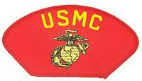 USMC Hat Patch (Red) - Marine Corps Hat Patches - PriorService.com