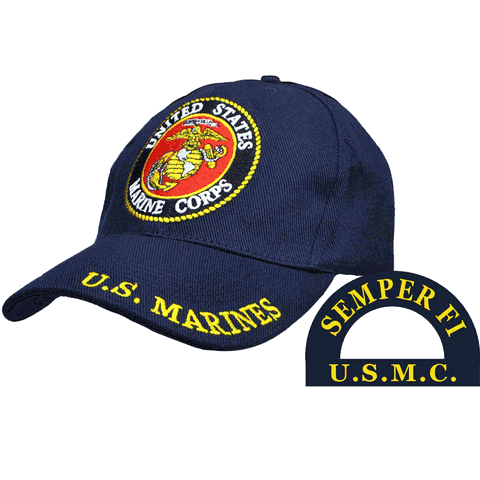 USMC Logo Embroidered Cap - US Marine Corps Caps - PriorService.com