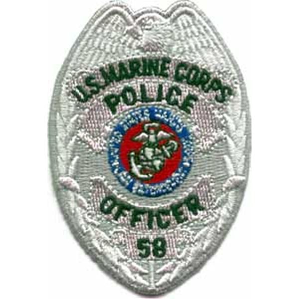 USMC Silver Police Officer Patch - New Marine Corps Patches ...
