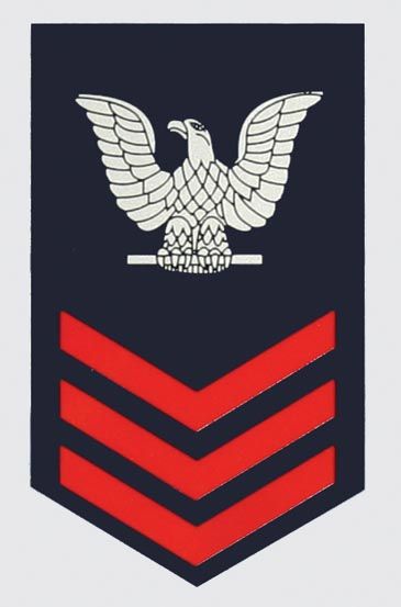 USN E-6 1st Class (RED) Decal