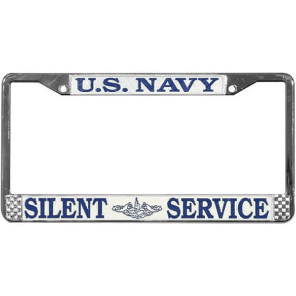 USN Submarine Silent Service License Plate Frame - US Navy Submarines ...