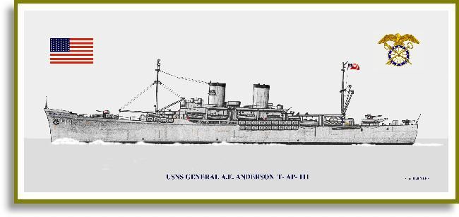 USNS General A.E. Anderson T-AP-111 Ship Print - NEW Ship Prints ...