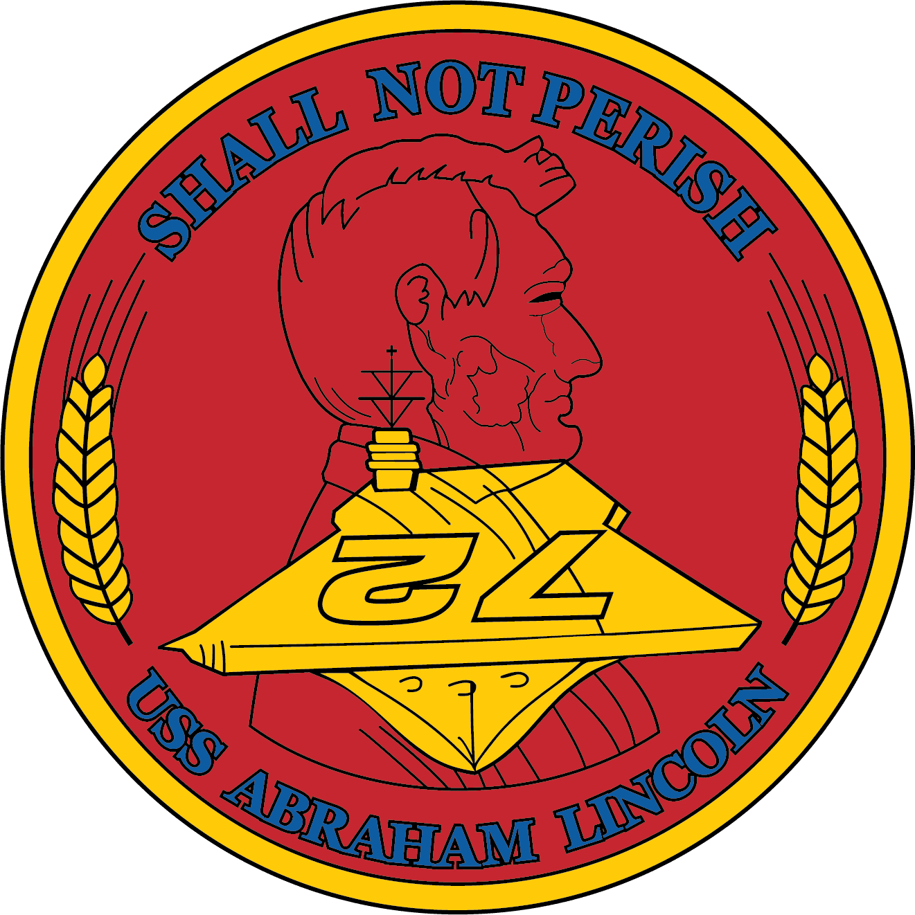 USS Abraham Lincoln CVN-72 Crest Decal - New US Navy Aircraft Carrier ...