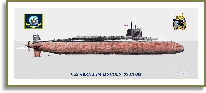 USS Abraham Lincoln SSBN-602 Print - USS Abraham Lincoln SSBN-602 ...