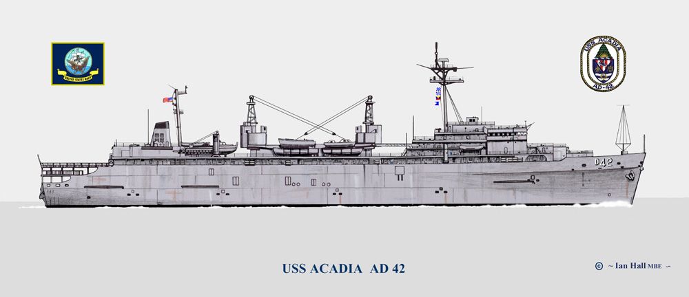 USS Acadia AD-42 Print - Other Ships A-F - PriorService.com
