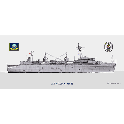 USS Acadia AD-42 Print - Other Ships A-F - PriorService.com