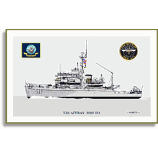 USS Energy MSO-436 Print - Minesweeper Prints - PriorService.com