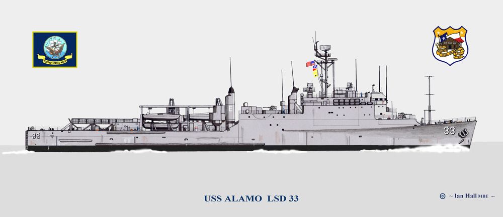 USS Alamo LSD-33 Print - Amphibious A-F - PriorService.com
