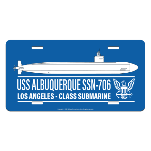 USS Albuquerque SSN-706 License Plate - US Navy Submarine License ...