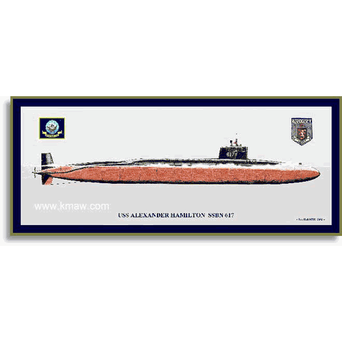 USS Alexander Hamilton SSBN-617 Print - Submarines A-F - PriorService.com