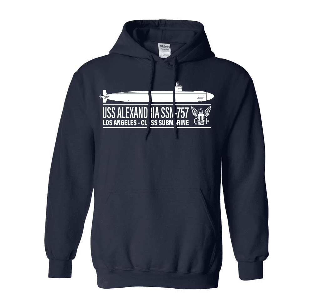 USS Alexandria SSN-757 Hooded Sweatshirt - New Submarine Carrier Hooded ...