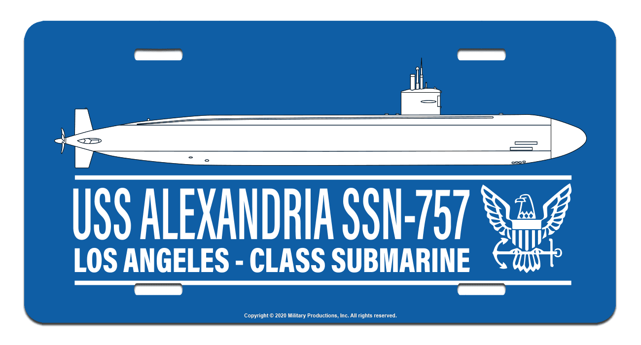 USS Alexandria SSN-757 License Plate - US Navy Submarine License Plates ...