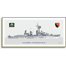 USS Edison DD-439 Print - Destroyers A-F - PriorService.com