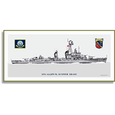 USS Edison DD-439 Print - Destroyers A-F - PriorService.com