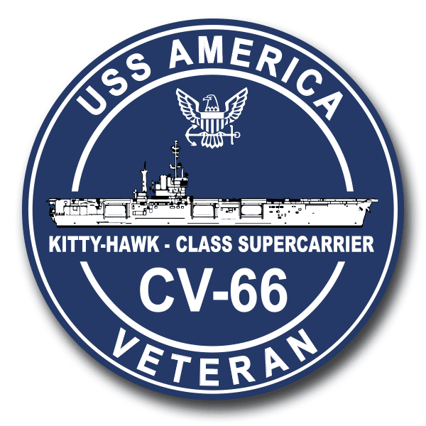 USS America CV-66 Veteran Decal - US Navy Aircraft Carrier Veteran ...
