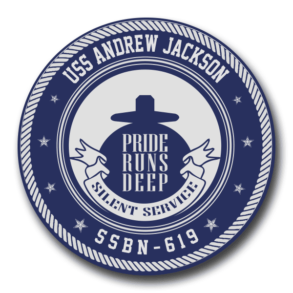 USS Andrew Jackson SSBN-619 Decal - US Navy Submarine Decals ...