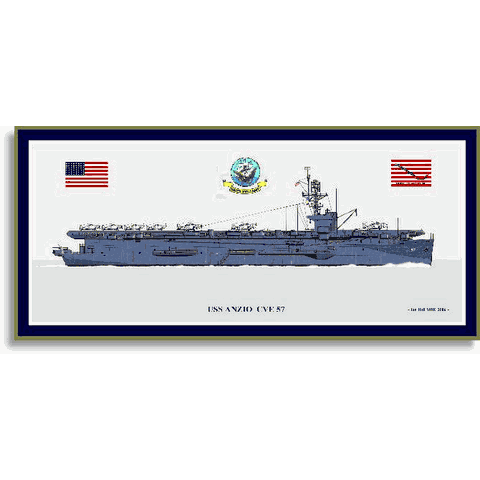 USS Anzio CVE-57 Print - Aircraft Carriers A-F - PriorService.com