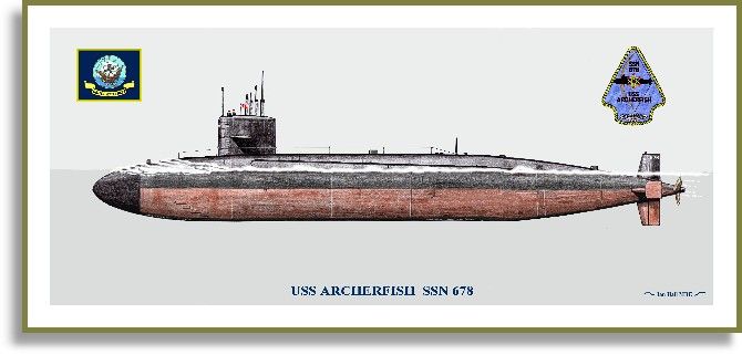 USS Archerfish SSN-678 Print - Submarines A-F - PriorService.com