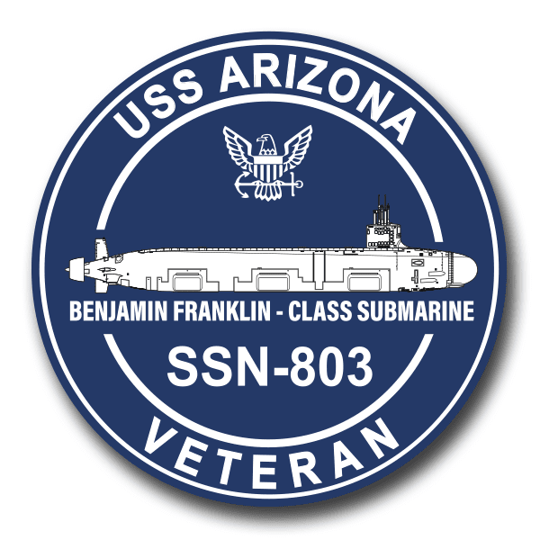 USS Arizona SSN-803 Silhouette Veteran Decal - US Navy Submarine ...