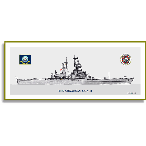 USS Arkansas CGN-41 Print - USS Arkansas CGN 41 - PriorService.com