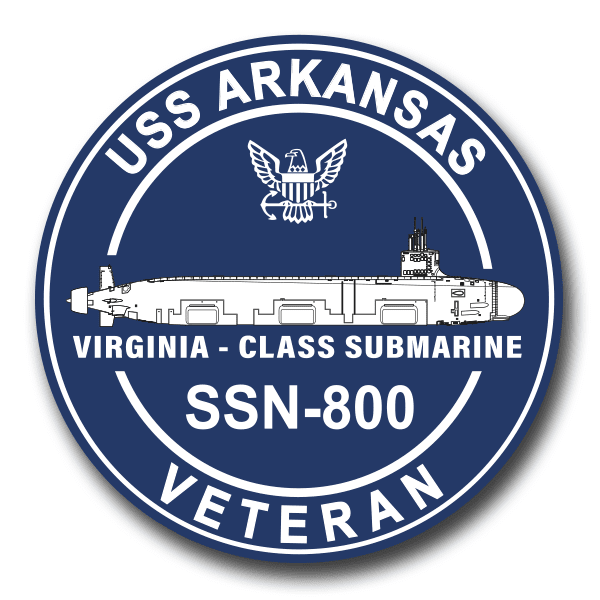 USS Arkansas SSN-800 Silhouette Veteran Decal - US Navy Submarine ...