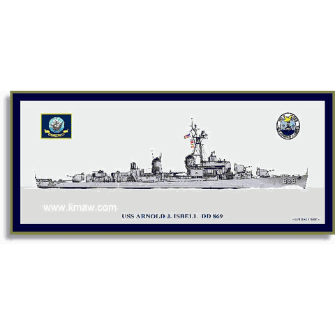 USS Arnold J. Isbell DD-869 Print - Destroyers A-F - PriorService.com