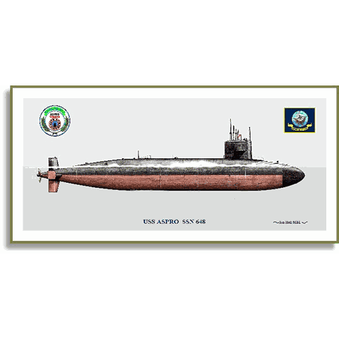 USS Aspro SSN-648 Print - Submarines A-F - PriorService.com