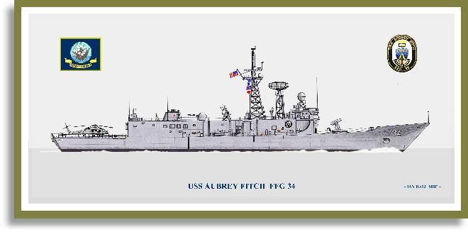USS Aubrey Fitch FFG 34 Print - Frigates A-F - PriorService.com