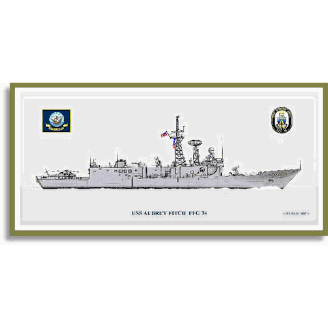 USS Aubrey Fitch FFG 34 Print - Frigates A-F - PriorService.com