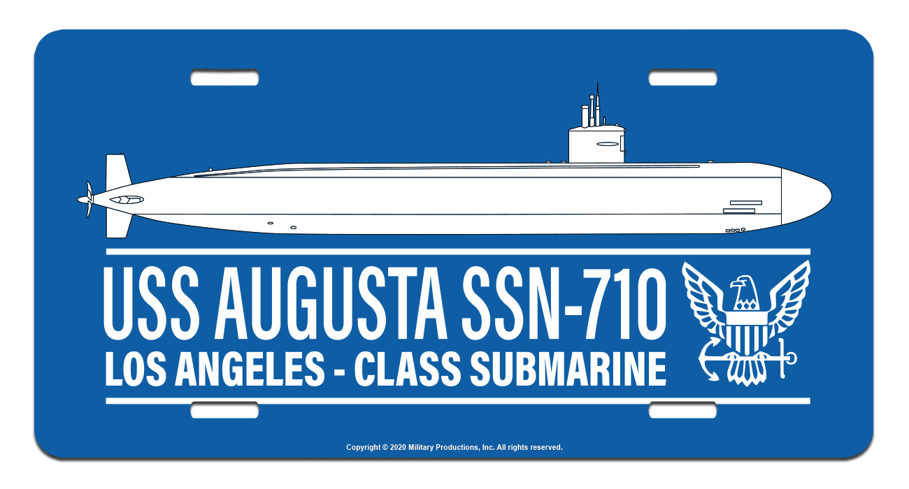 USS Augusta SSN-710 License Plate - US Navy Submarine License Plates ...