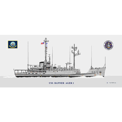 USS Banner AGER-1 Ship Print - New Prints - PriorService.com