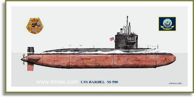 USS Barbel SS-580 Print - Submarines A-F - PriorService.com