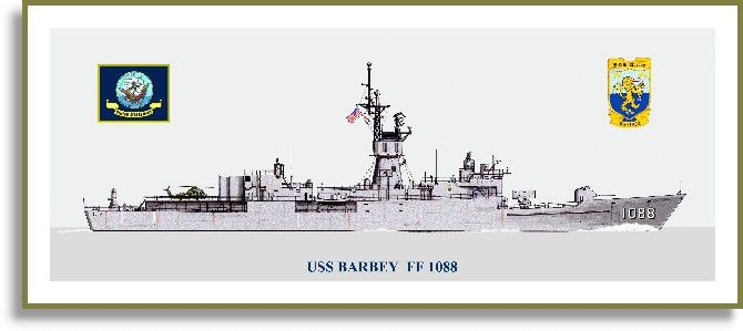 USS Barbey FF-1088 Print - Frigates A-F - PriorService.com