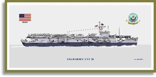USS Barnes CVE 20 Print - Aircraft Carriers A-F - PriorService.com