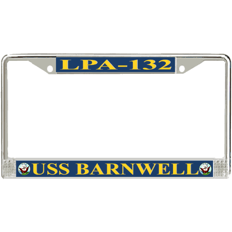 USS Barnwell LPA-132 License Plate Frame - U.S. Navy LPA Amphibious ...