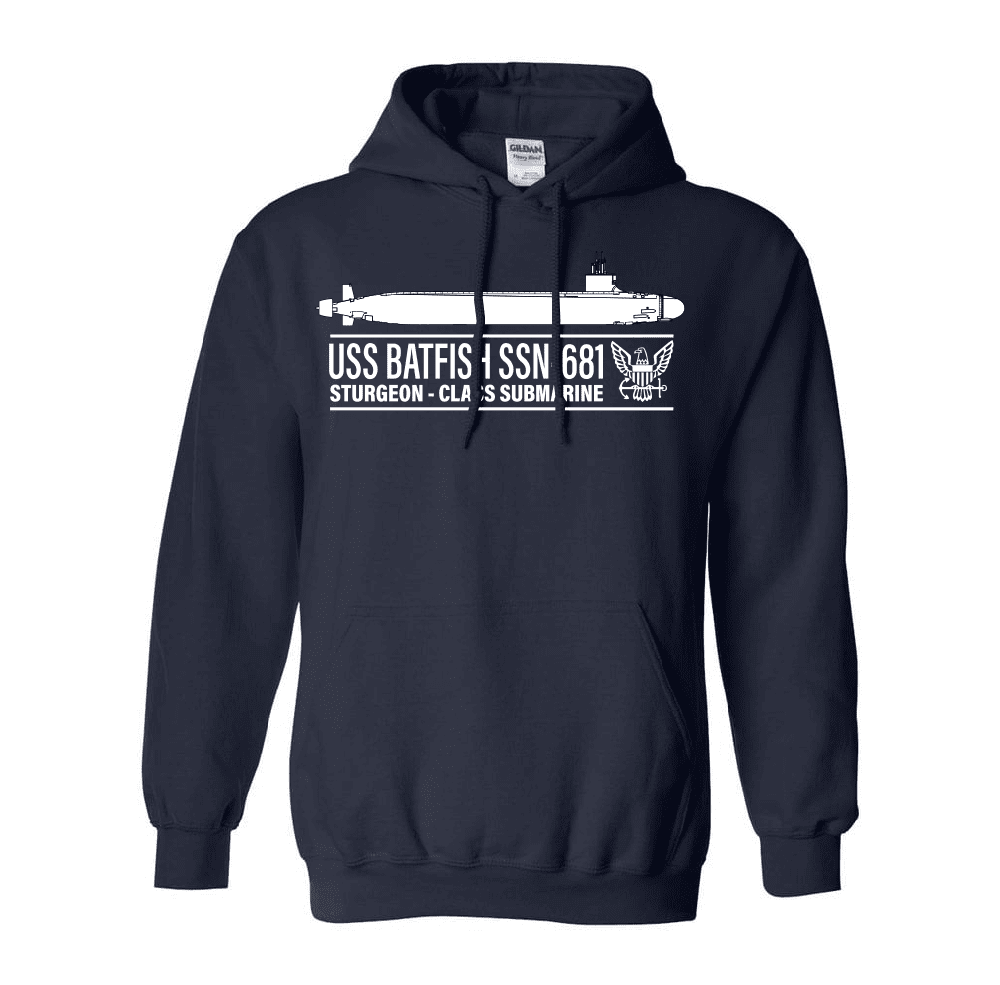 USS Batfish SSN-681 Hooded Sweatshirt - New Submarine Carrier Hooded ...