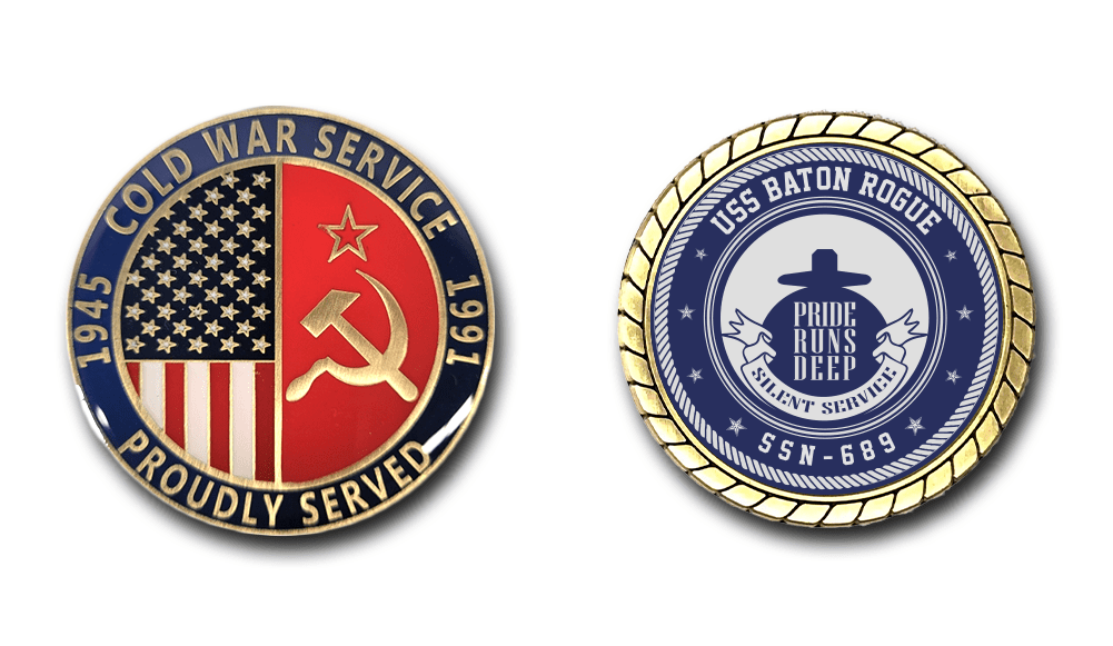 USS Baton Rouge SSN-689 Cold War Service Challenge Coin - US Navy Cold ...