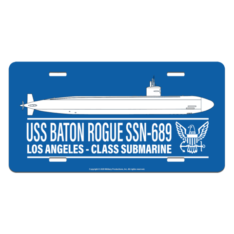USS Baton Rouge SSN-689 License Plate - US Navy Submarine License ...
