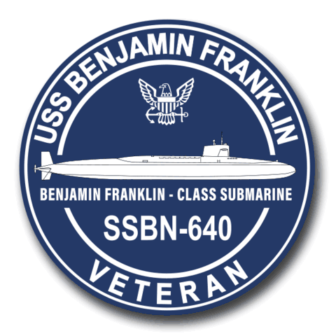 USS Benjamin Franklin SSBN-640 Silhouette Veteran Decal - US Navy ...