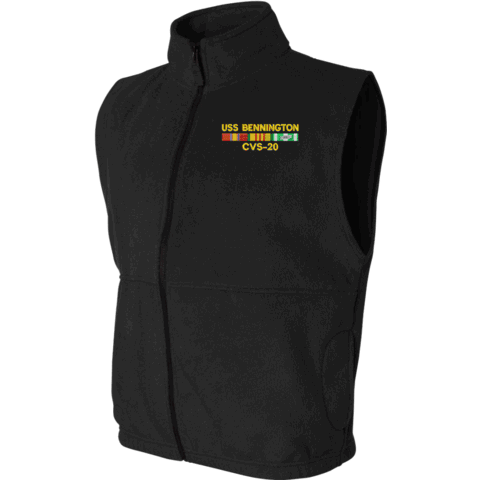 USS Bennington CVS-20 with Vietnam Service Ribbons Fleece Vest - US ...