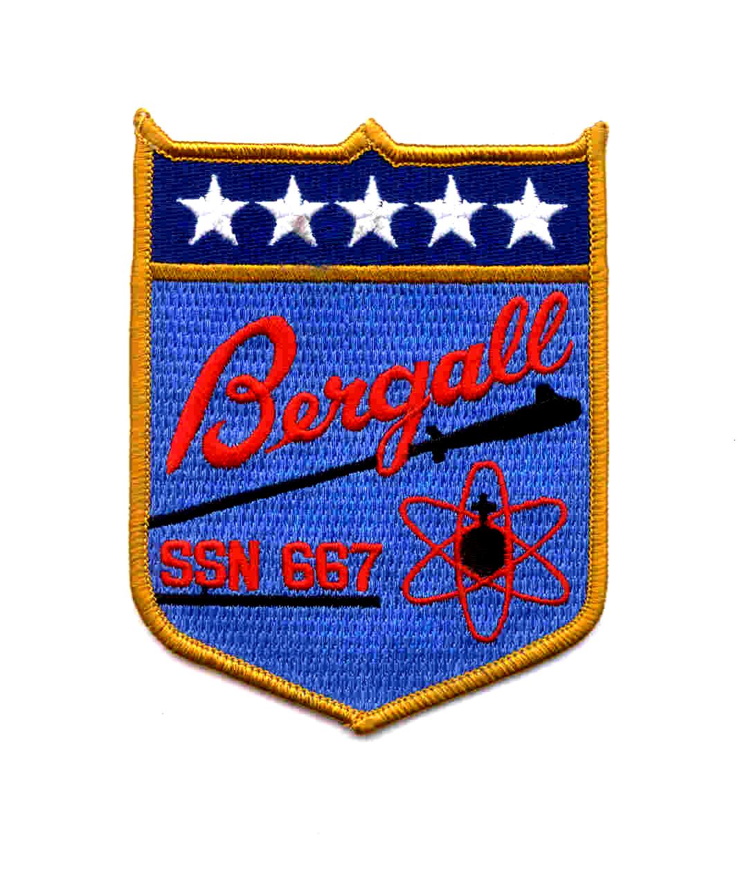 USS Bergall SSN-667 Patch - Submarines 600-699 - PriorService.com
