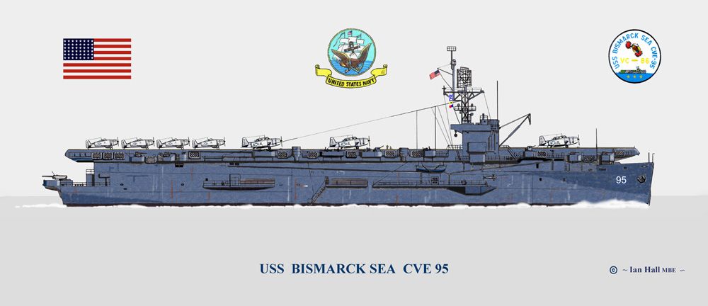 USS Bismarck Sea CVE-95 Print - Aircraft Carriers A-F - PriorService.com
