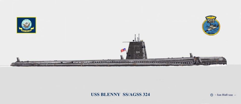 USS Blenny SS 324 in 1960s Print - Submarines A-F - PriorService.com