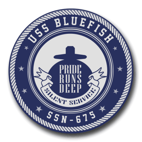 USS Bluefish SSN-675 Decal - US Navy Submarine Decals - PriorService.com